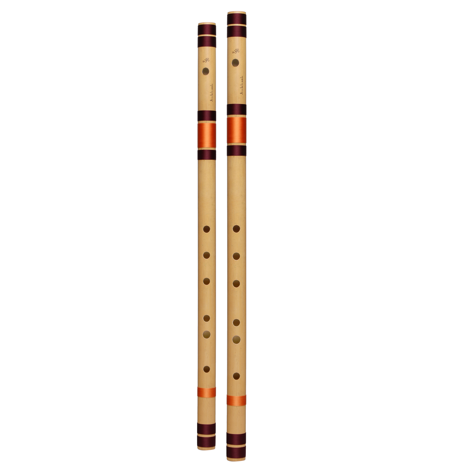 Combo 2 flutes Set D Natural Base and E Natural Base Left Hand Bansuri ...