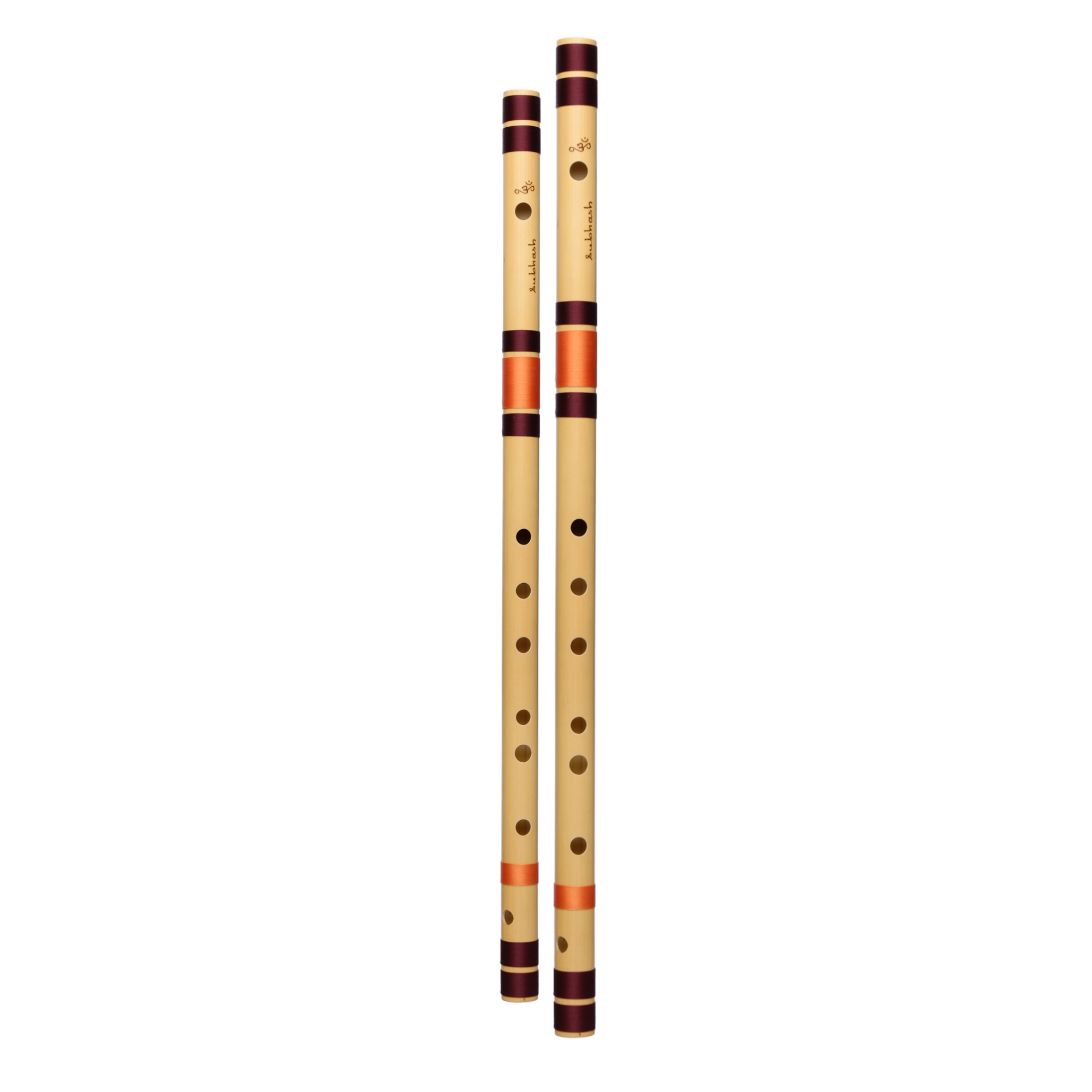 Combo 2 Flutes Set G Base and C Medium Right Hand Bansuri (Flutes)