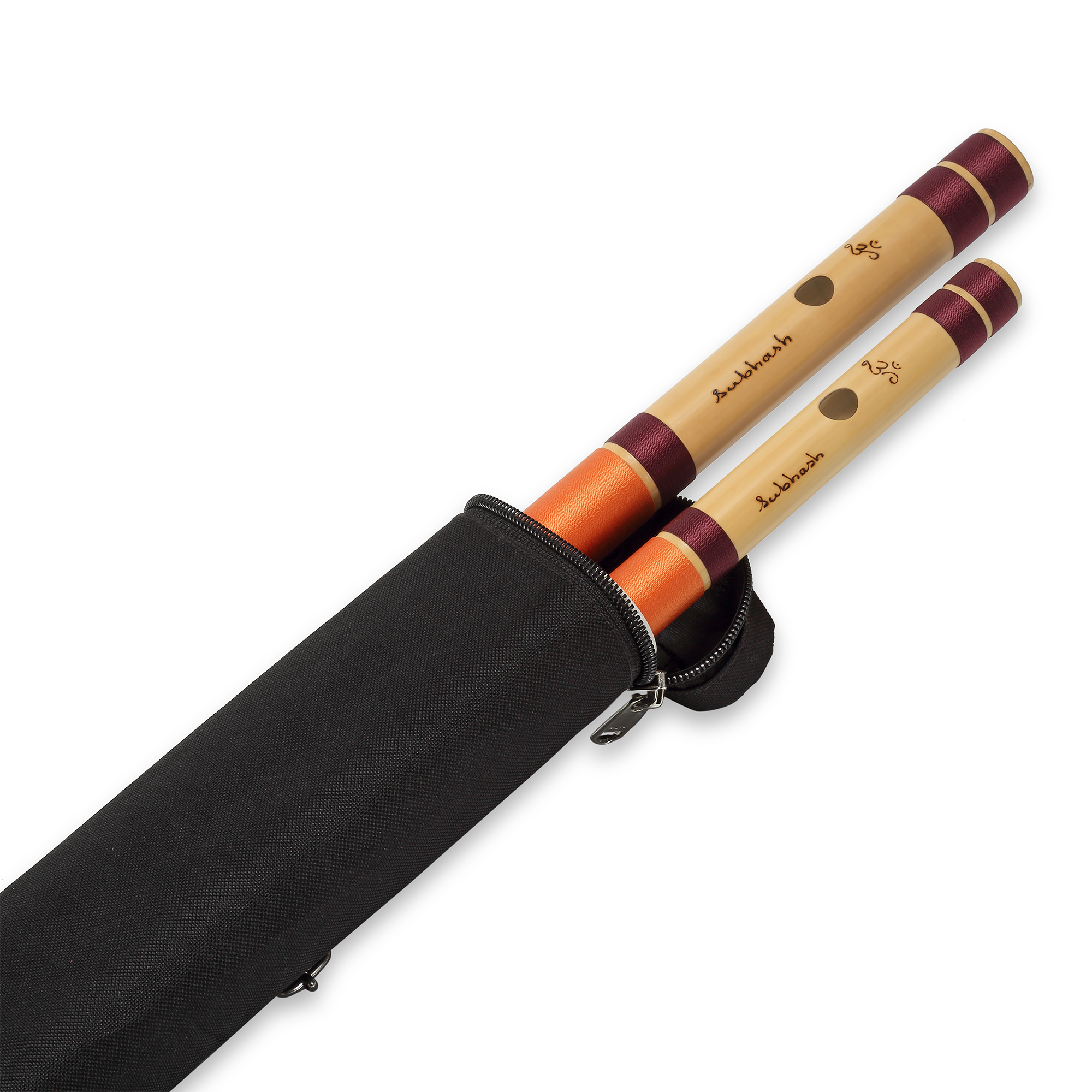 Double Flutes Matte Black Case Without Pocket Size 31 Inches