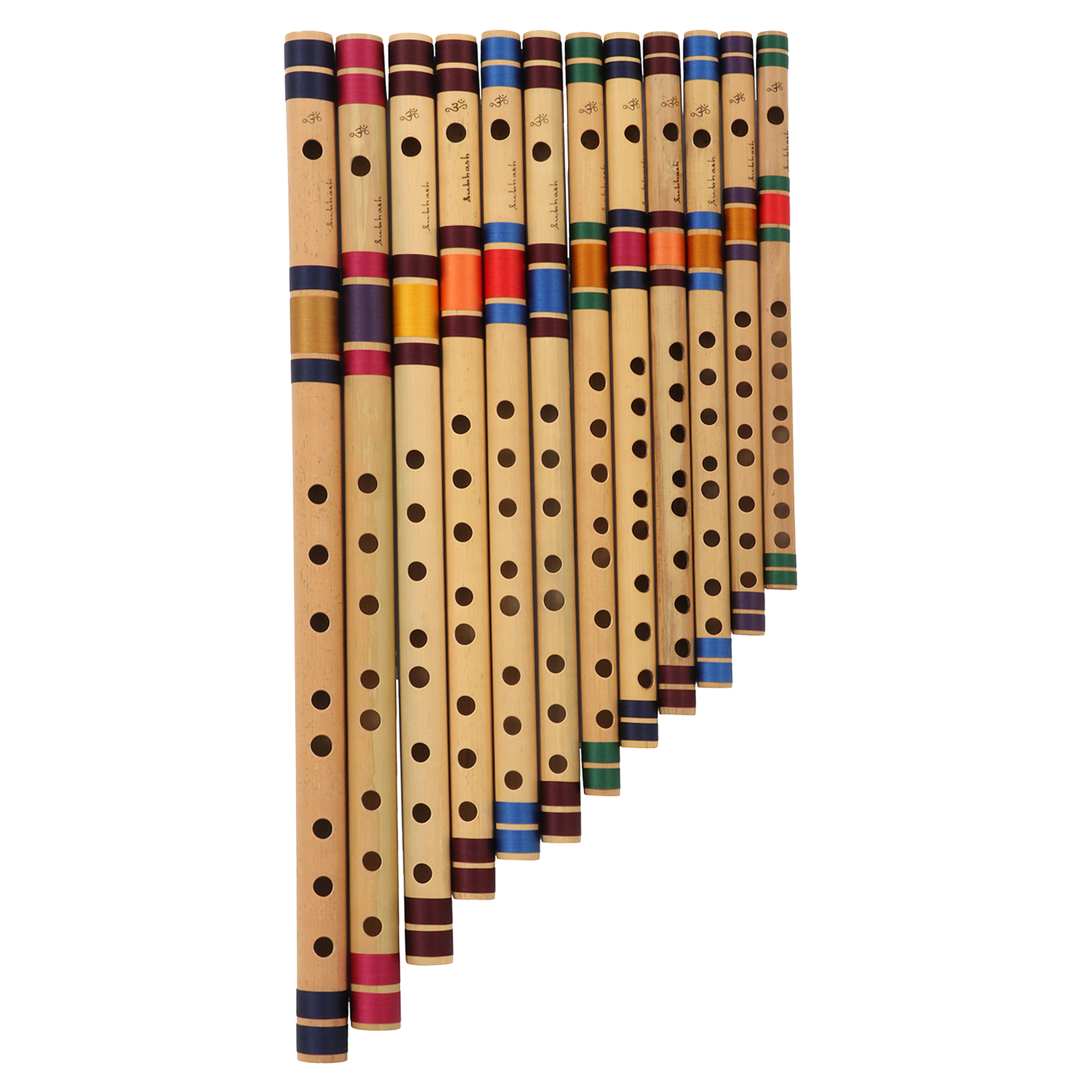 Carnatic 12 Flutes Full Set Right Hand